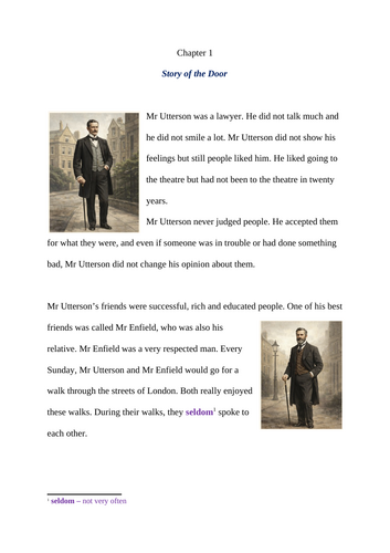 Dr Jekyll & Mr Hyde: Chapter 1: An Abridged Version | Teaching Resources
