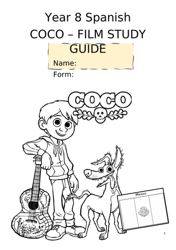 KS3 Spanish - Coco and Mexico study booklet | Teaching Resources