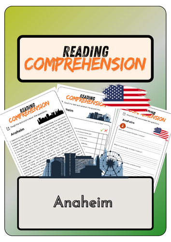 Reading Comprehension - Anaheim + Solutions | Teaching Resources
