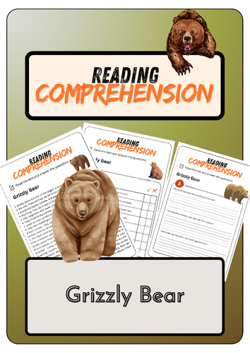 Reading Comprehension - Grizzly Bear + Solutions | Teaching Resources