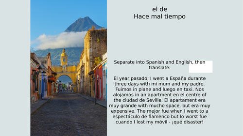 Writing assignment Spanish N5 | Teaching Resources