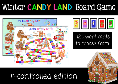 Christmas Candy Land Reading Board Game - r-controlled Edition ...