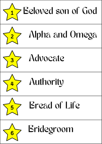 Names of Jesus Paper Chain template | Teaching Resources