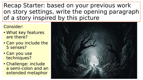 GCSE Narrative Writing Character Description | Teaching Resources