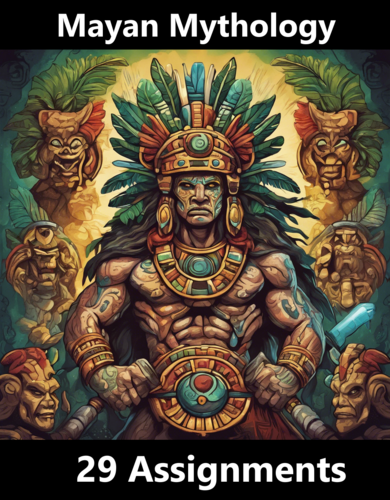 Mayan Mythology Worksheet Packet (29 Total) | Teaching Resources