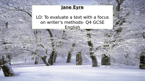 GCSE English Edexcel 9-1 Q4 Evaluate- Jane Eyre extract | Teaching ...