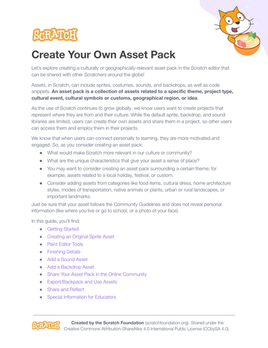 Scratch: Create Your Own Asset Pack | Teaching Resources Scratch: Create Your Own Asset Pack | Teaching Resources