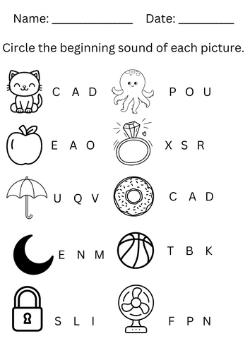 Initial sounds | Teaching Resources