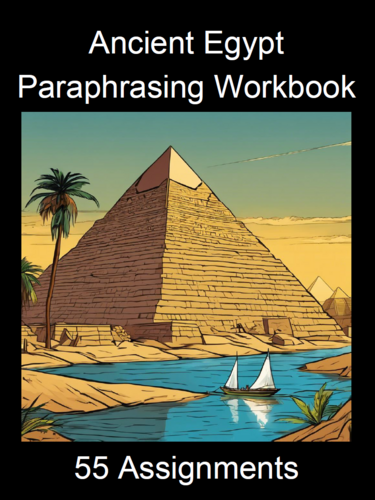 Ancient Egypt Paraphrasing Worksheet Packet (55 Assignments) | Teaching ...