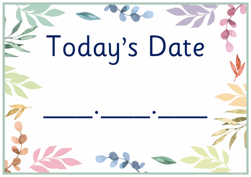Short Date Display Poster | Teaching Resources