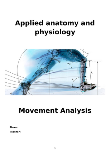 OCR GCSE PE - 1.1c Movement Analysis Worksheet | Teaching Resources