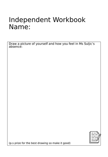 6 LESSON INDEPENDENT WORK BOOK - GREAT FOR SUPPLY | Teaching Resources