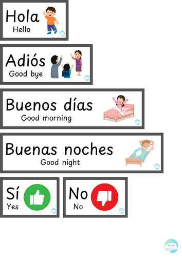 Key words in Spanish - Year 1 (Whole year) | Teaching Resources