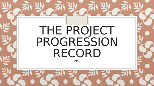 7. The PPR - Extended Project Qualification (EPQ) - H857 - OCR ...