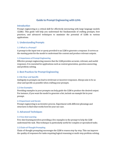 Mastering Prompt Engineering: A Guide to Crafting Effective Prompts for ... Mastering Prompt Engineering: A Guide to Crafting Effective Prompts for ...