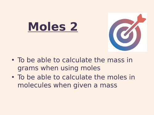 Relative formula mass with moles- KS4 AQA chemistry | Teaching Resources