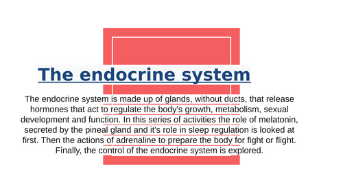 3.1 The endocrine system | Teaching Resources