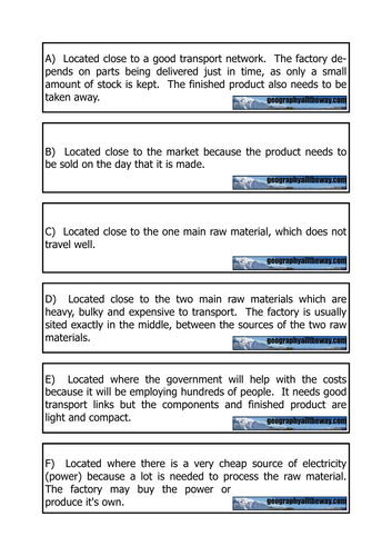 iGCSE Geography - Economic activity and energy - 3 - factors affecting ...