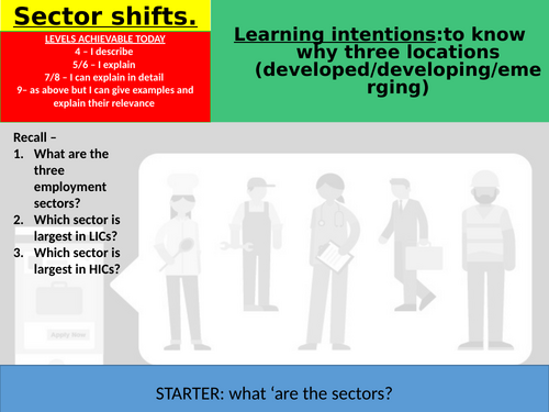 iGCSE Geography - Economic activity and energy - 4 - sector shifts in 3 ...