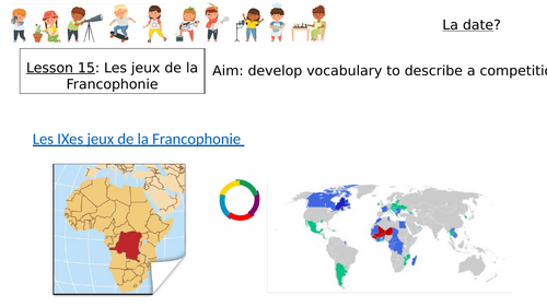 Module 1 Unit 6 J'ai participé aux Jeux de la Francophonie Edexcel GCSE ...