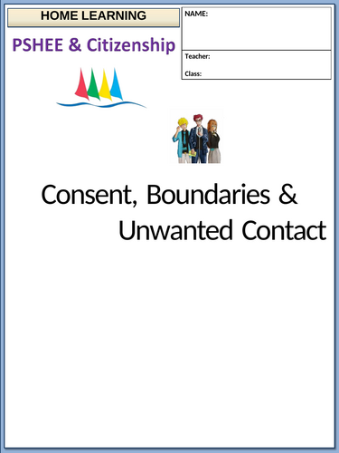 Psheecc Home Learning Week 1 - Consent and Boundaries | Teaching Resources