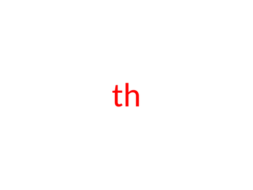'th' Words | Teaching Resources