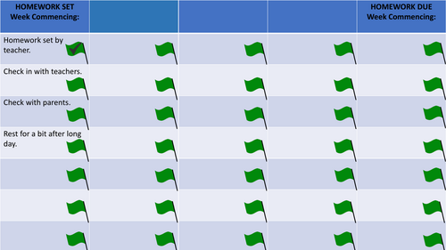Homework Schedule | Teaching Resources