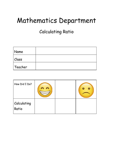 Calculating Ratio | Teaching Resources