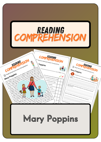 Reading Comprehension - Mary Poppins + Solutions | Teaching Resources