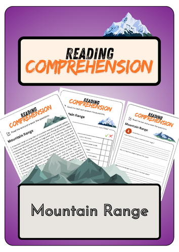Reading Comprehension - Mountain Range + Solutions | Teaching Resources