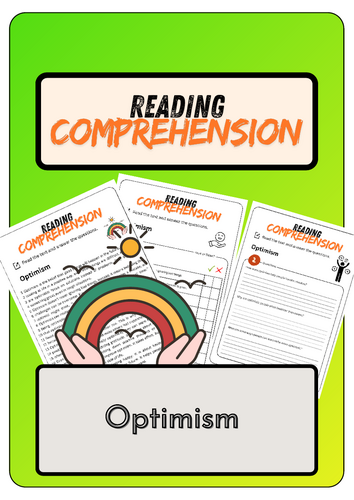 Reading Comprehension - Optimism + Solutions | Teaching Resources