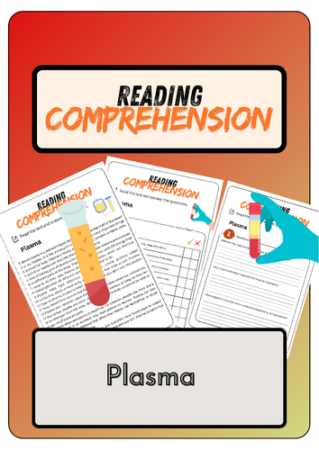 Reading Comprehension - Plasma + Solutions | Teaching Resources
