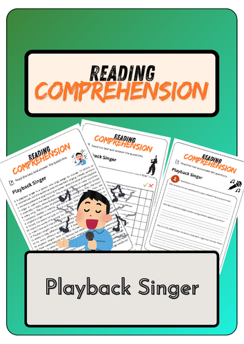 Reading Comprehension - Playback Singer + Solutions | Teaching Resources