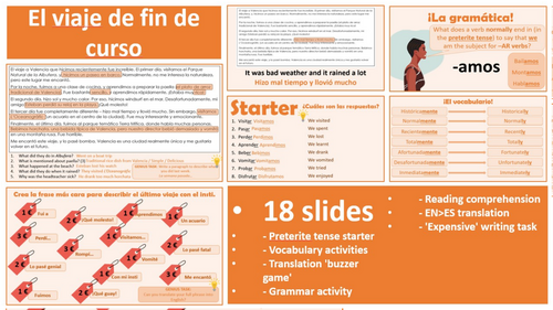 2026 Spanish AQA GCSE Module 5.5 - El viaje de fin de curso | Teaching ...