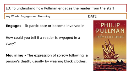 Philip Pullman's The Ruby in the Smoke - Powerpoints Only | Teaching ...