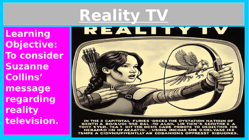 Hunger Games Reality TV | Teaching Resources