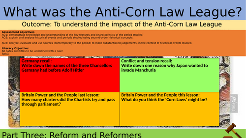 The Anti-Corn Law League | Teaching Resources