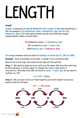 Functional Skills EL3.13 Length | Teaching Resources