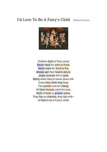 Word Types in Poems | Teaching Resources
