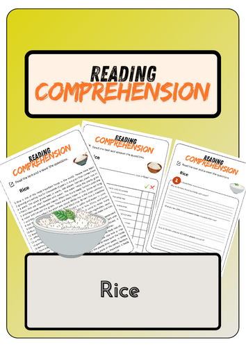 Reading Comprehension - Rice + Solutions | Teaching Resources