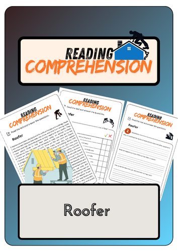 Reading Comprehension - Roofer + Solutions | Teaching Resources