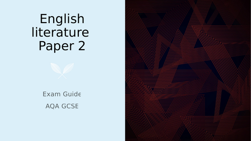 English literature Paper 2 Guide 2025 | Teaching Resources