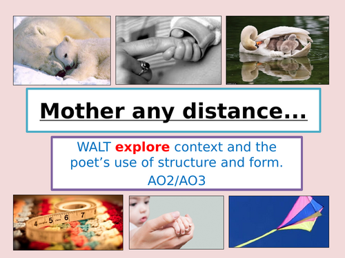 Mother Any Distance Love and Relationships Poetry | Teaching Resources