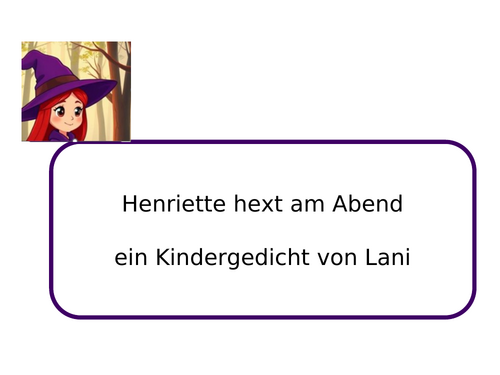 German illustrated poem | Teaching Resources