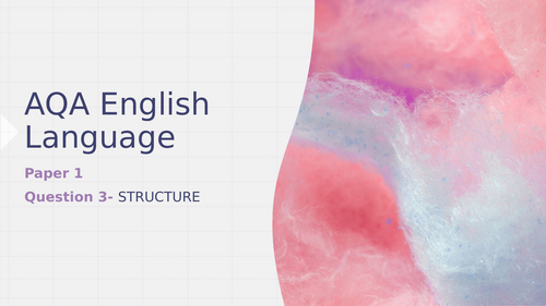 AQA English Language P1 Qs 3 | Teaching Resources