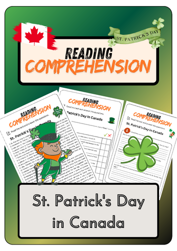 Reading Comprehension - St. Patrick's Day in Canada + Solutions ...