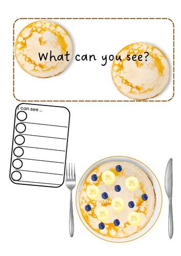 Pancake Day Writing I can see | Teaching Resources