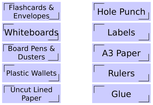Tray Labels & Door Lables | Teaching Resources