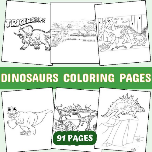 Explore the Prehistoric World with Dinosaur Coloring Pages for Kids ...