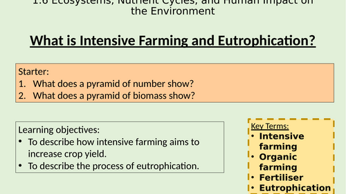 WJEC GCSE Biology Topic 6 (Ecosystems, Nutrient Cycles and Human Impact ...
